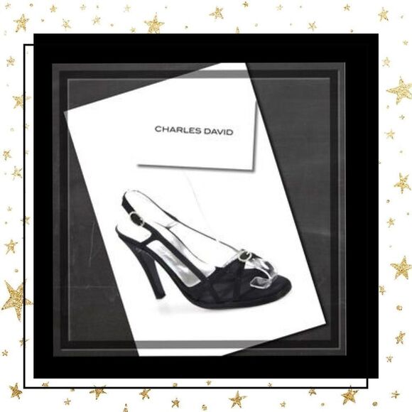 Charles David | Shoes | Charlesdavid Black Satin Jewell Slingback ...